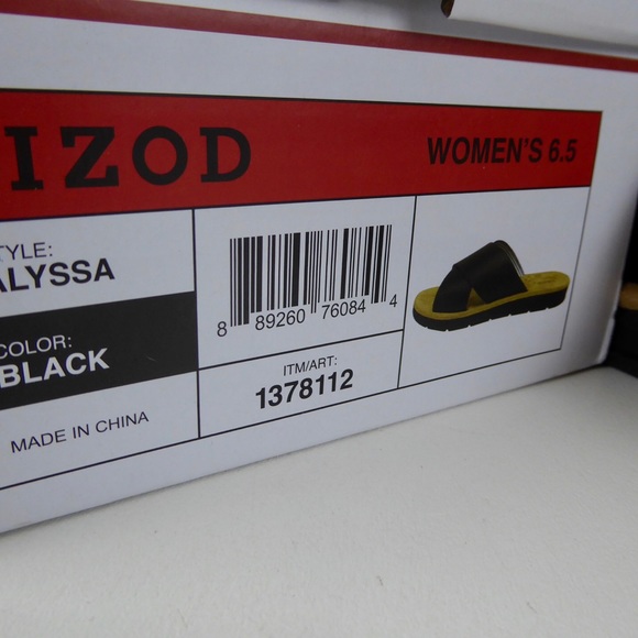 Izod | Shoes | Cushioned Black Double Strap Slide Sandals Nib | Poshmark